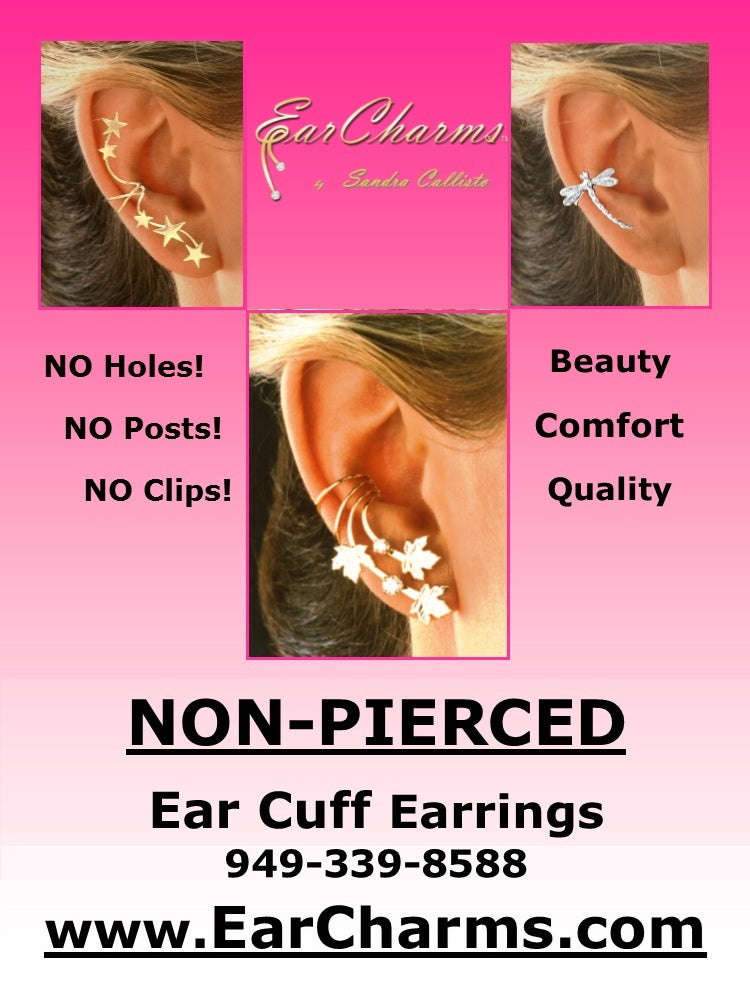 Ear Charm’s Non-Pierced Women’s Cartilage Ear Cuff Earrings – EarCharms.com